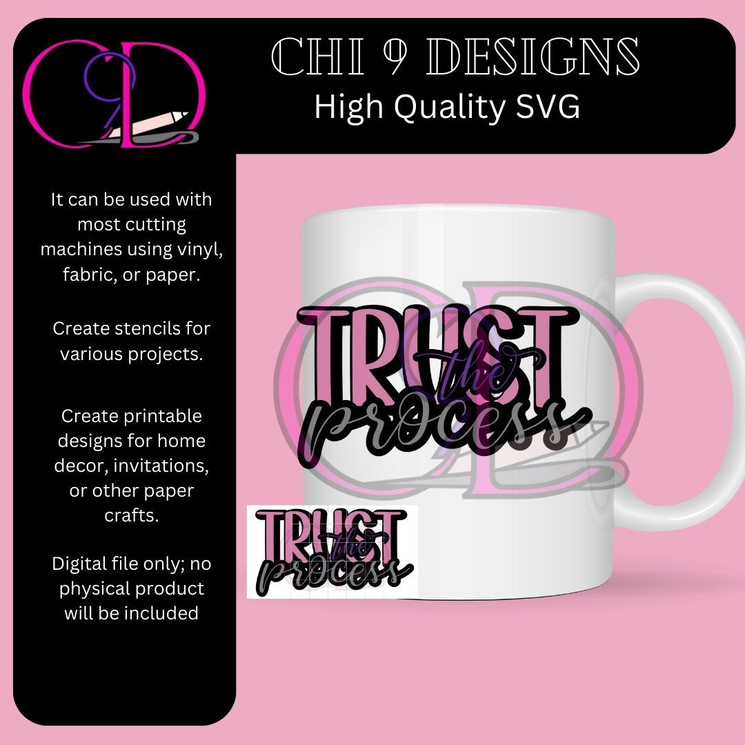 SVG, Trust the Process, Layered SVG Digital File - Etsy