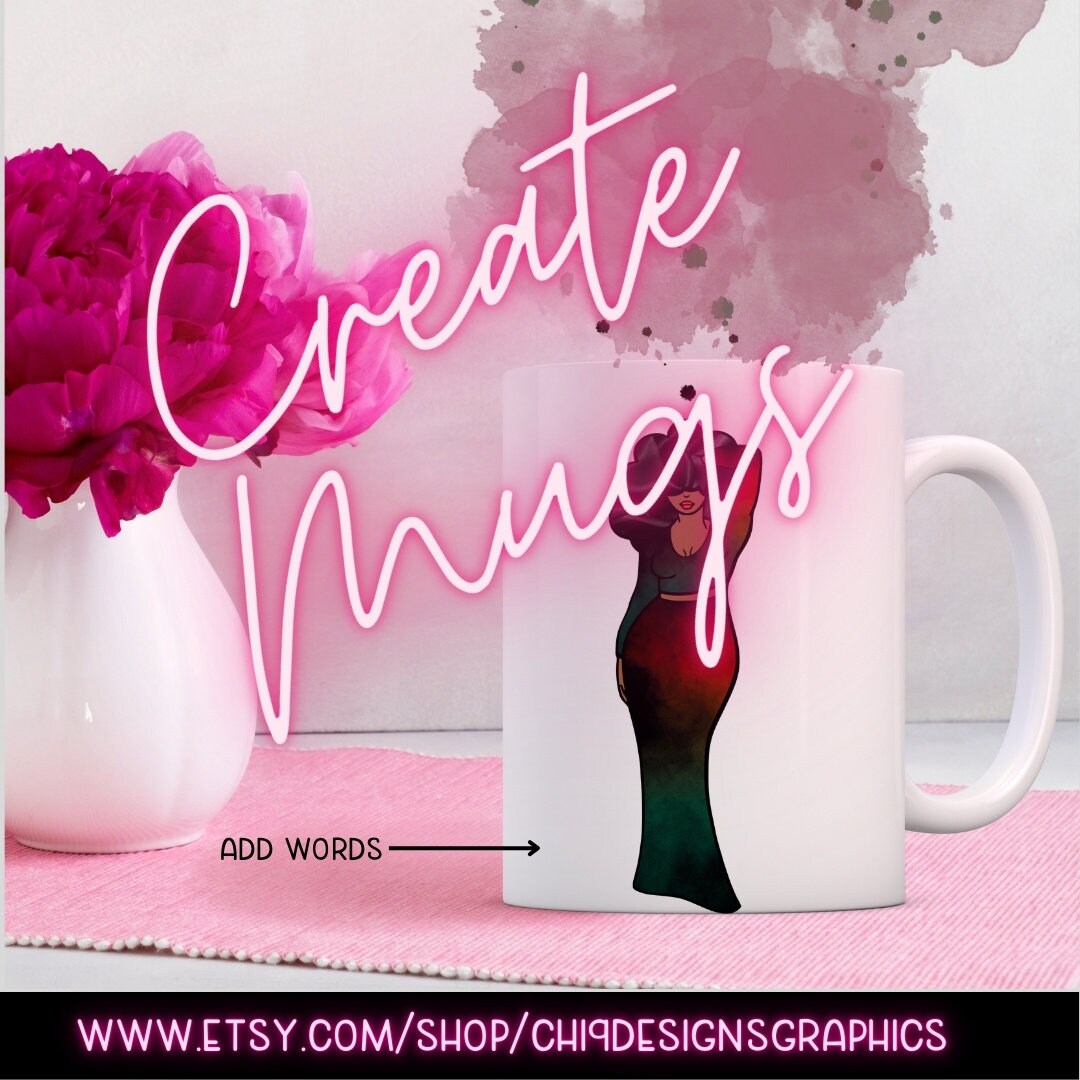 Black Love Canva Frame/template| African American Woman in Two Piece ...