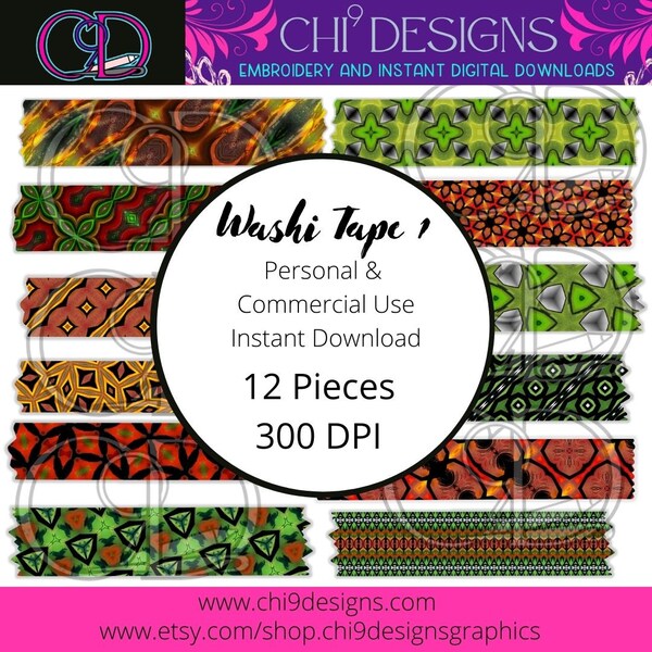 Digital Washi Tape - Etsy