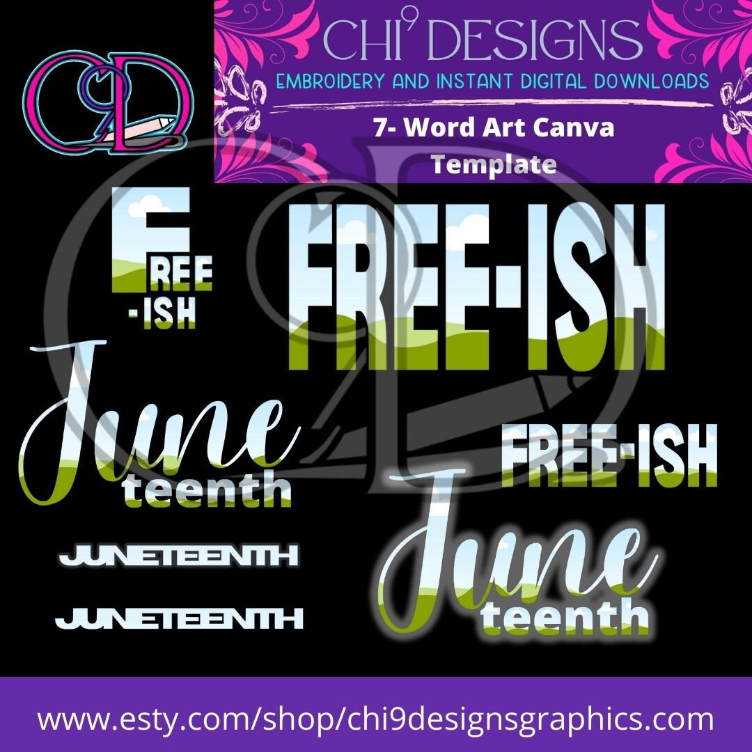 Juneteenth Canva Template, Seven Template, Personal and Commercial Use ...