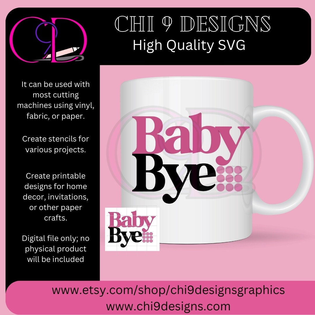 SVG, Baby.bye, Layered SVG Digital File - Etsy