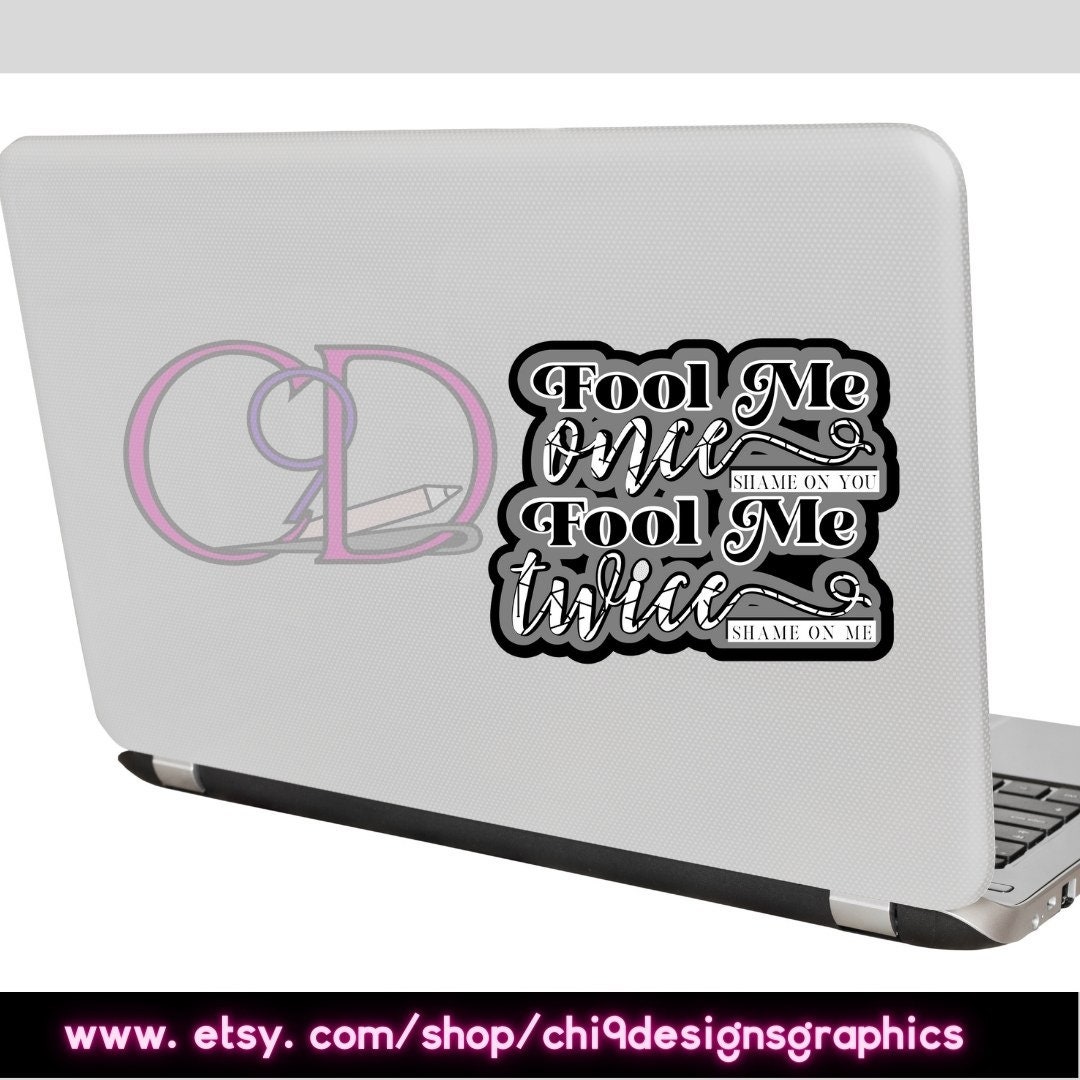 Fool Me Once Canva Template Frame - Etsy