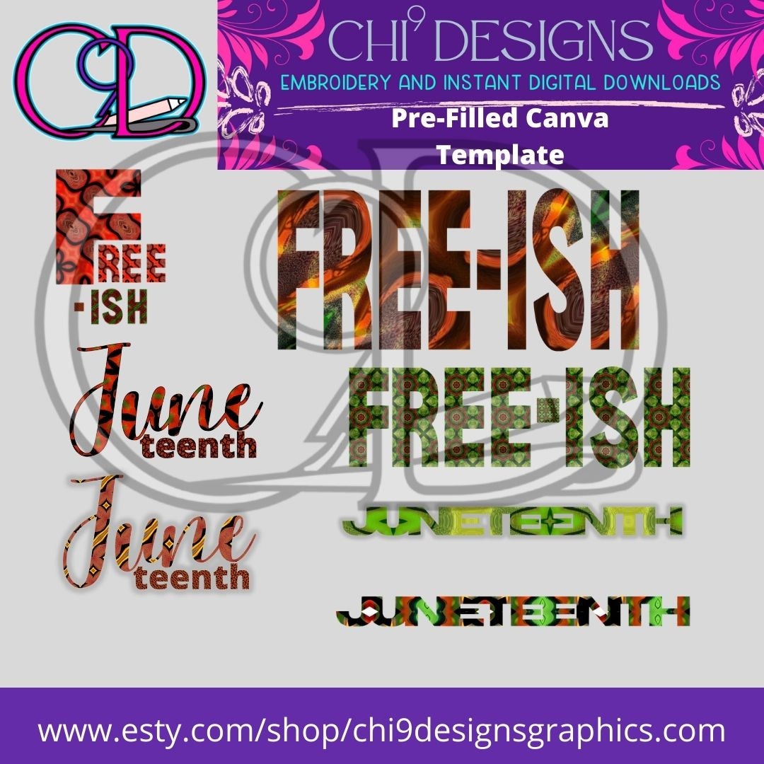 Juneteenth Canva Template, Seven Template, Personal and Commercial Use ...