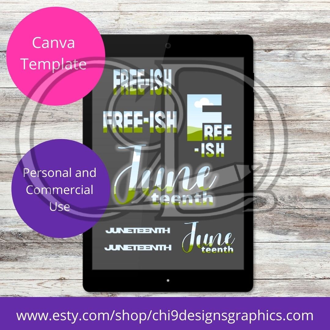 Juneteenth Canva Template, Seven Template, Personal and Commercial Use ...