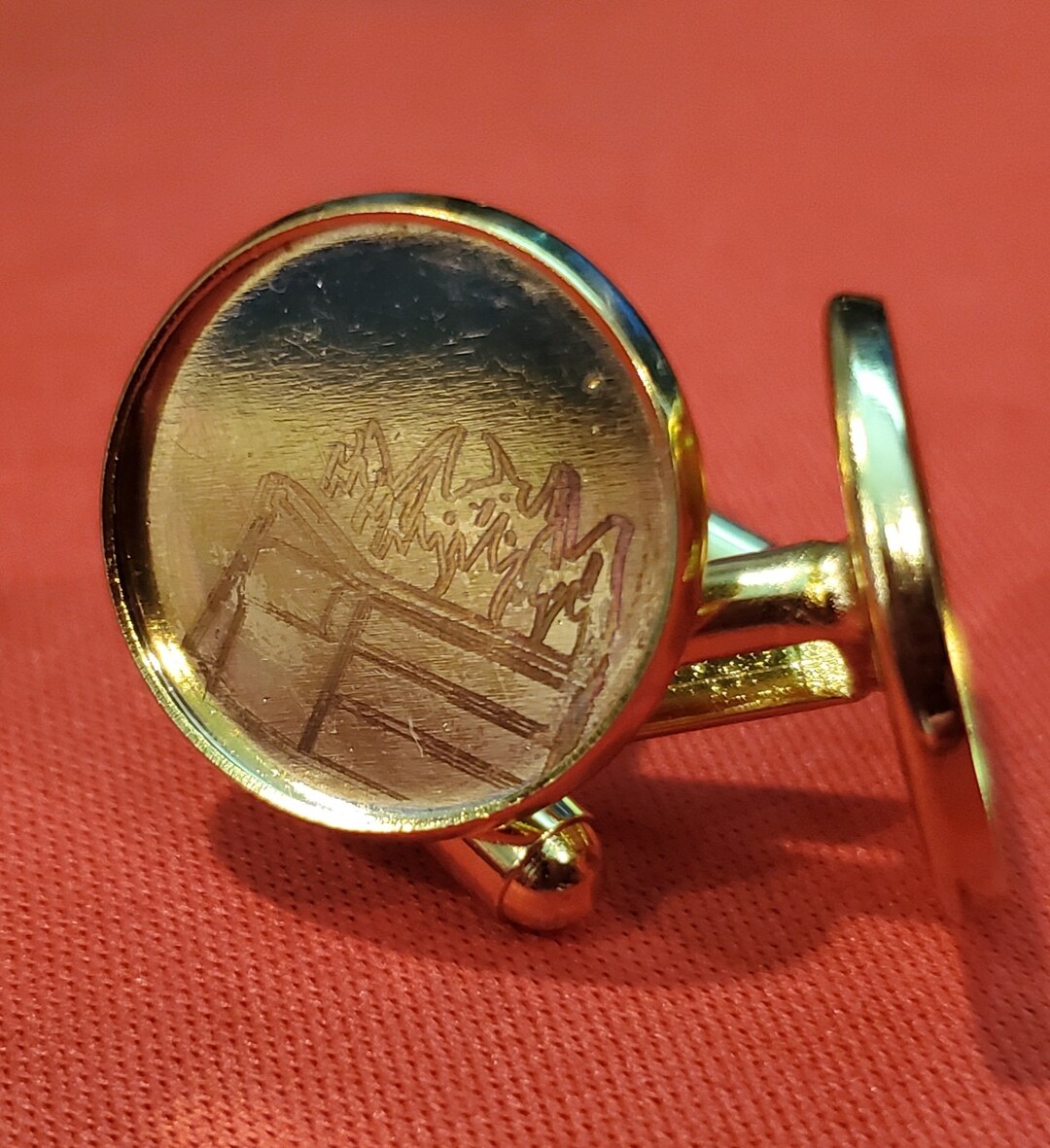 Dumpster Fire Cuff Link - Etsy