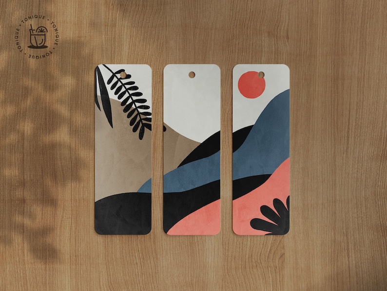 BOOKMARK MOCKUP 2x6 Inches Modern Mockup 3 Bookmarks - Etsy