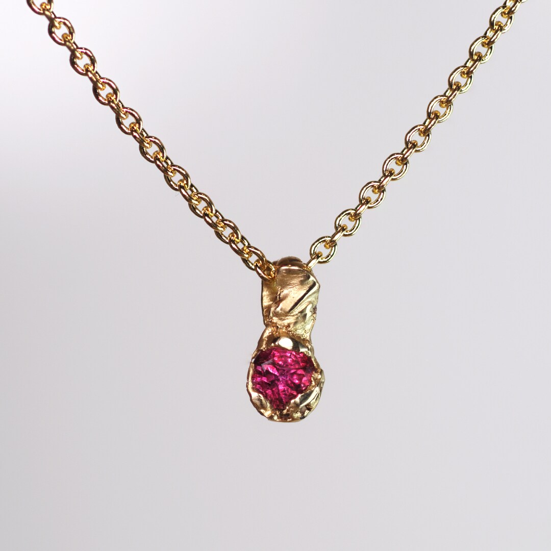 Ethical Ruby Necklace Recycled 18k Gold Nayla Ruby Pendant Alternative ...