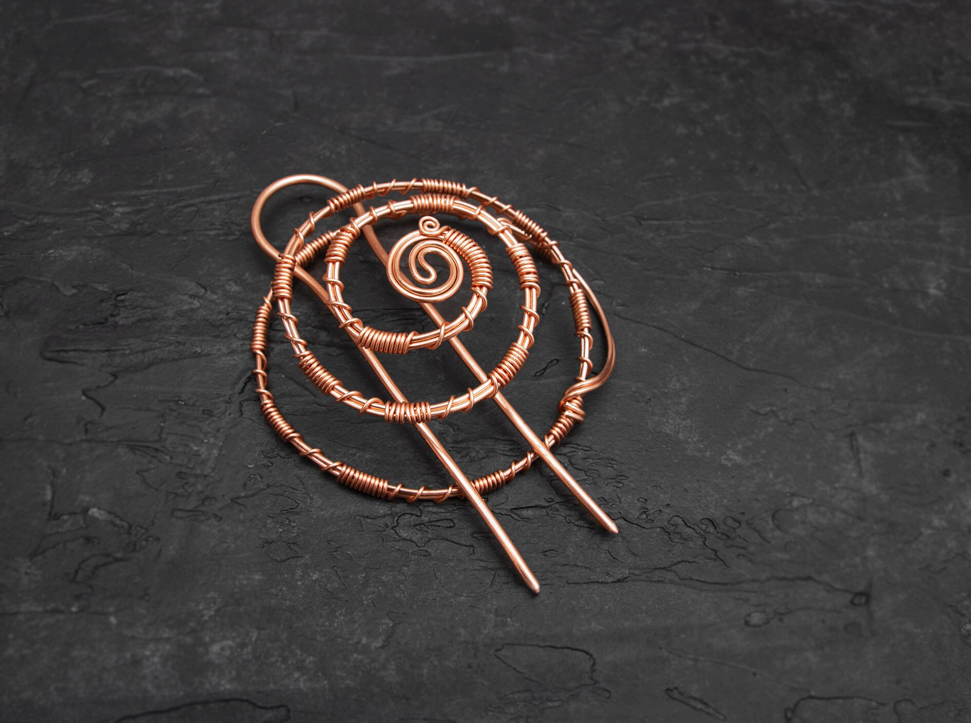 Brass Wire Spiral Bun Cage , Hair Bun Holder, Brass Hair Bun Holder ...