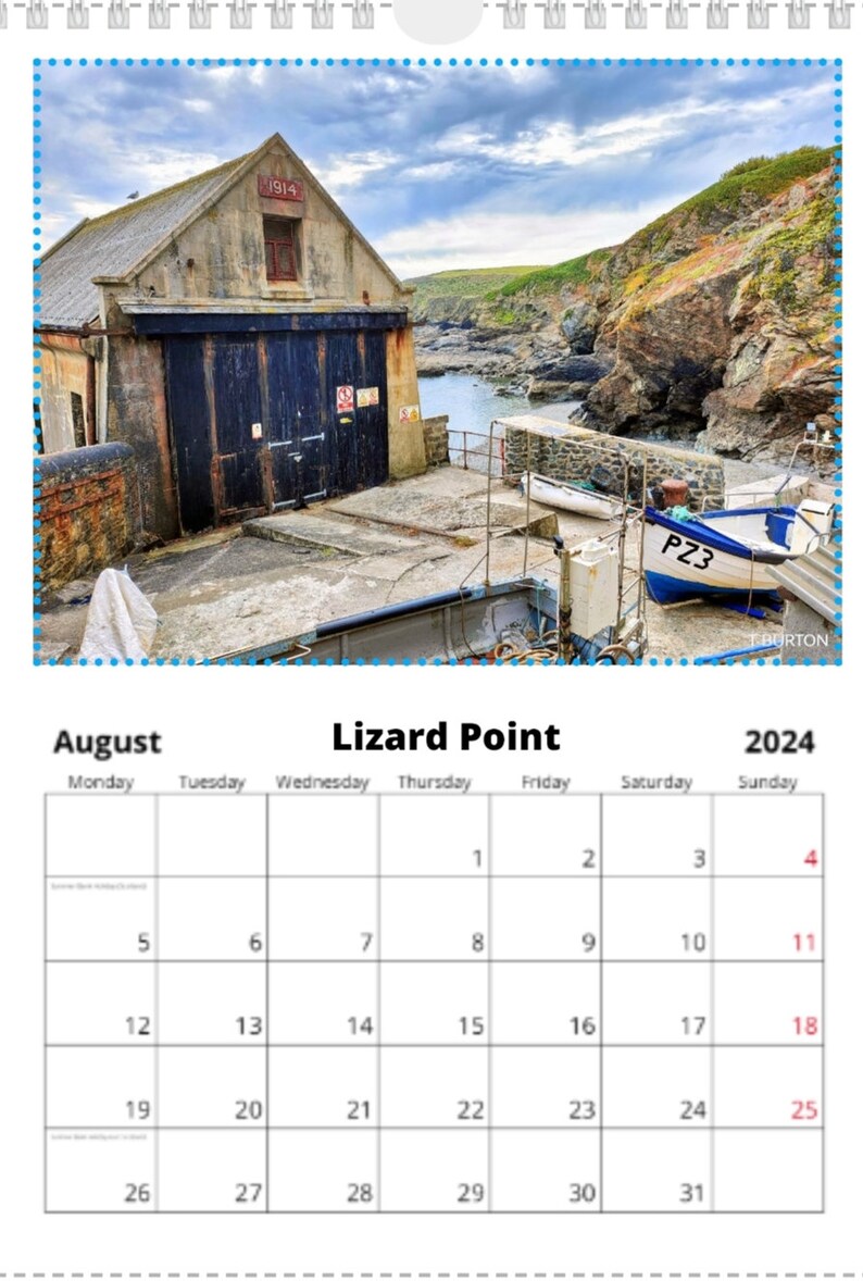 Cornwall the Lizard Peninsula and More 2024 Calendar - Etsy