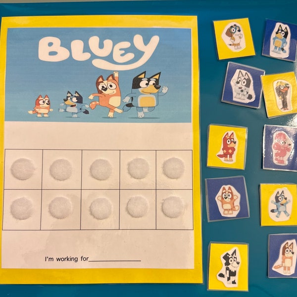 Bluey Token Board - Etsy UK