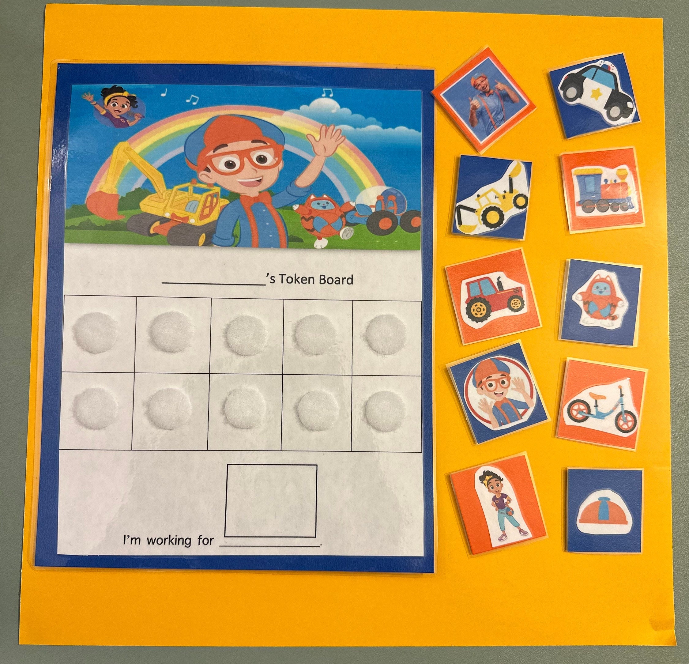 Custom Themed Token Board With Extra Tokens &free Shipping - Etsy