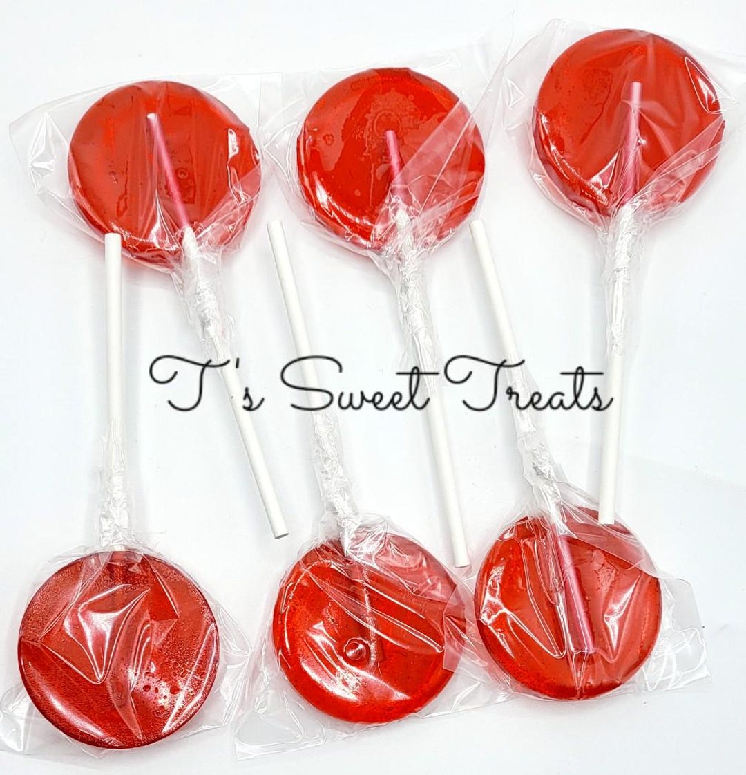 Homemade Hard Candy Traditional Flavored (8) Round Lollipops (please ...