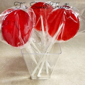 Homemade Hard Candy Traditional Flavored (8) Round Lollipops (please ...