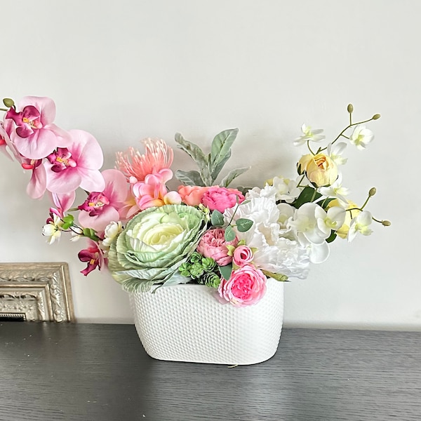 Real Touch Flower Arrangement - Etsy