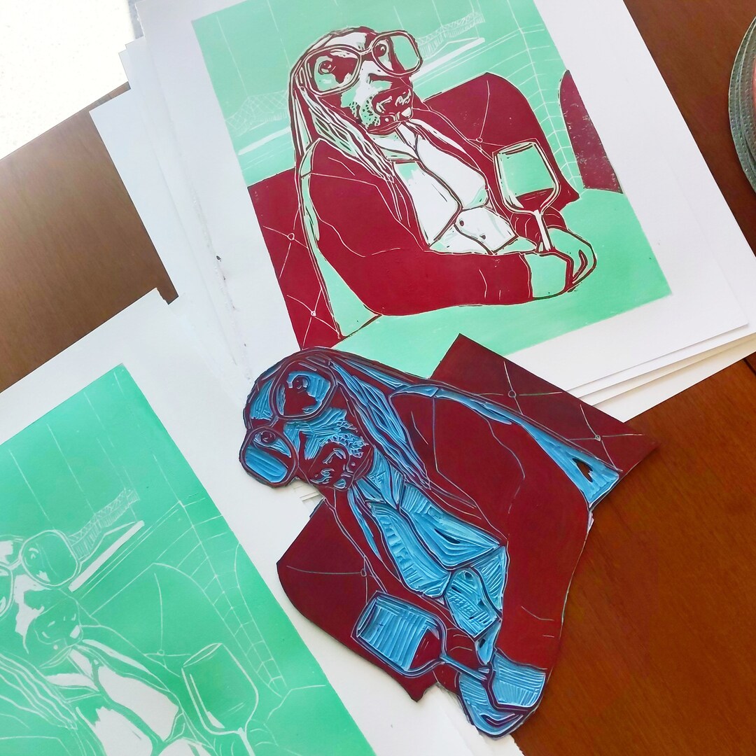 4 Colour Linocut Reduction Print. Original Edition. Edition of 14 ...