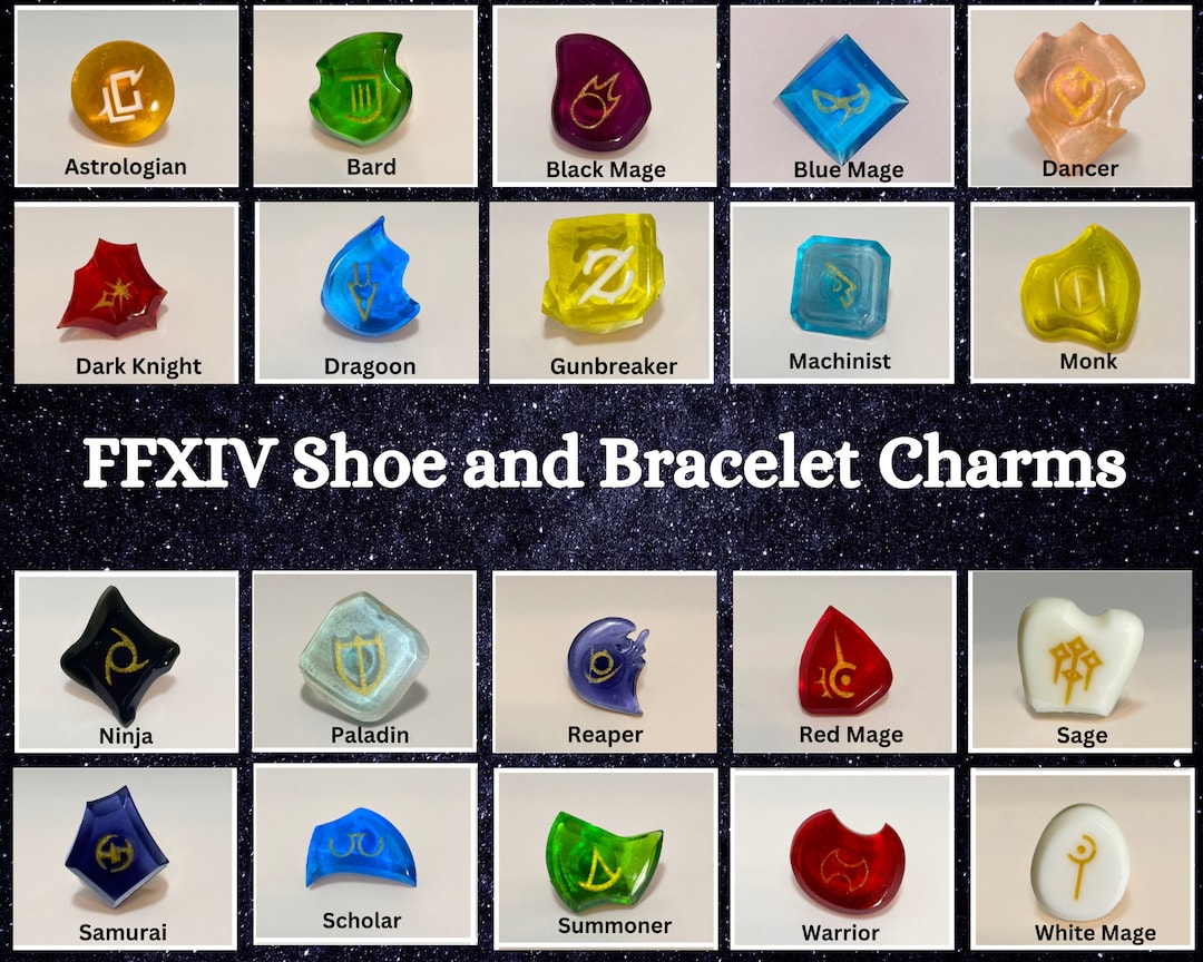 FFXIV Job Class Shoe and Bracelet Charms - Etsy