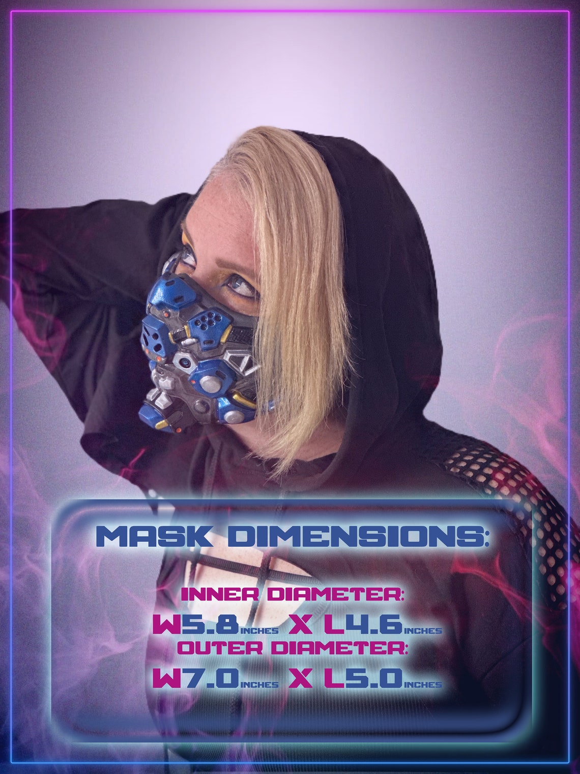 Cyberpunk Half Mask - Etsy