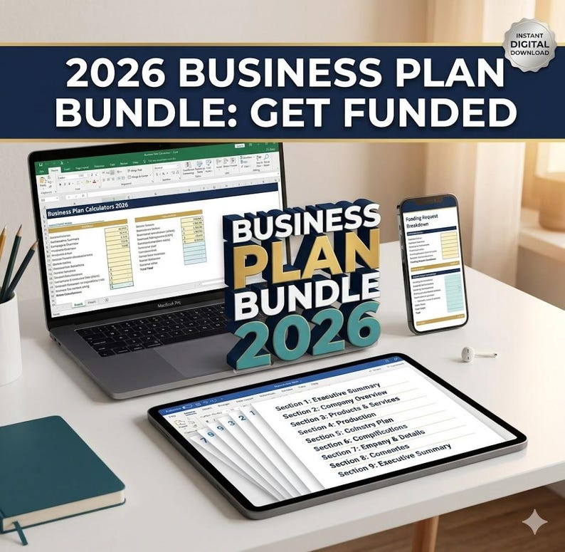 Business Plan Vorlage | Förderbar Word, PDF, Excel (Digitaler Download ...