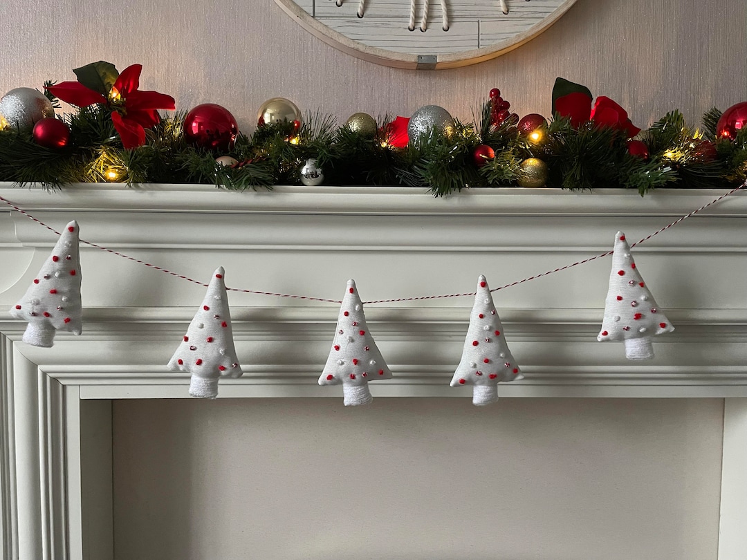 Christmas Tree Garland, White Christmas Tree Garland, Christmas Garland ...