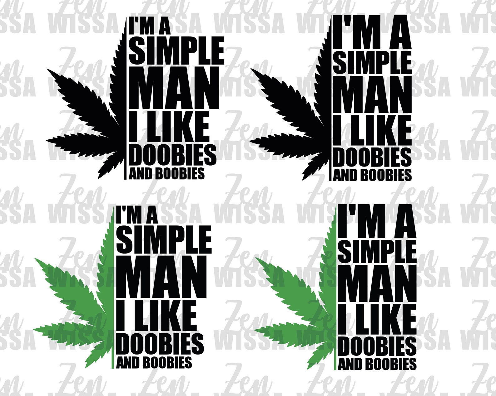 I'm a Simple Man I Like Doobies and Boobie Svg Canabis - Etsy