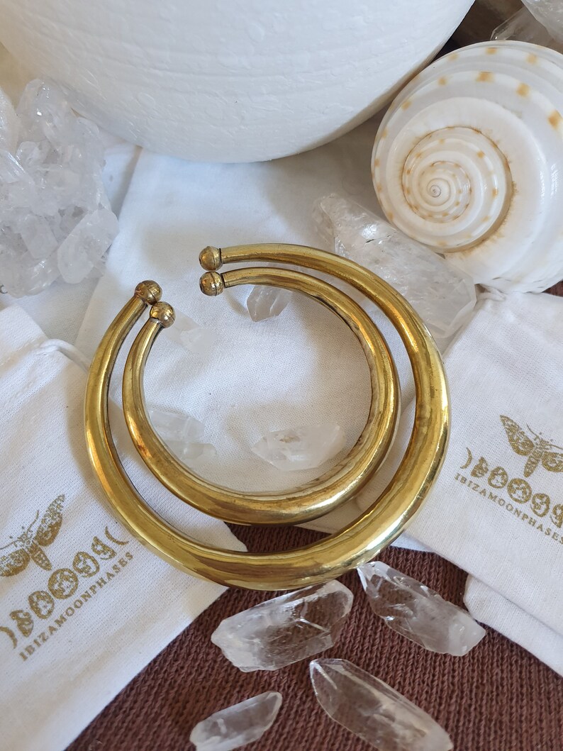 Unisex Gold Bracelet, Gypsy Bangle, Boho Bracelet, Handmade Brass ...