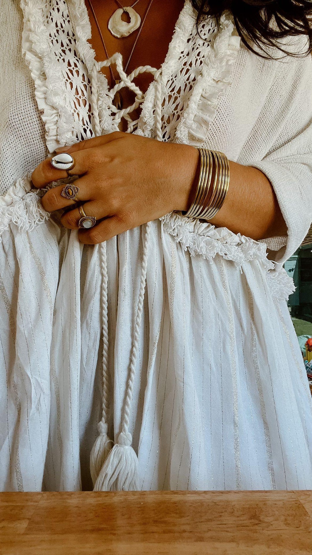Cuff Layered Gold Bracelet, Gypsy Bangle, Boho Bracelet, Handmade Brass ...