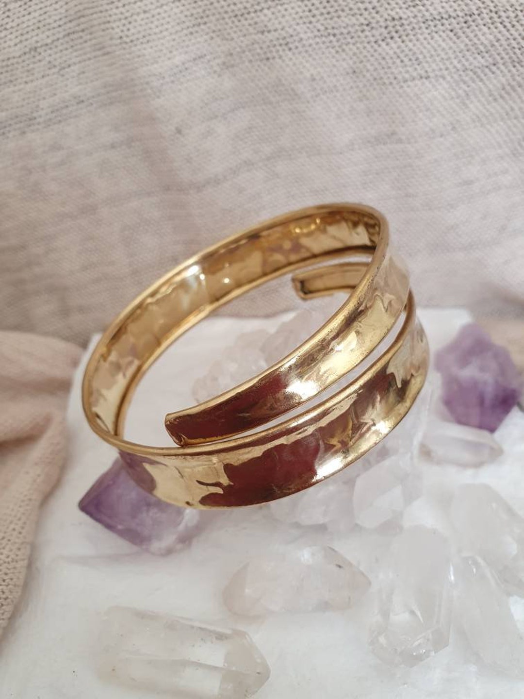 Arm Bangle 𖦹 Gypsy Gold Bangle, Boho Bracelet, Gypsy Bracelet, Handmade ...