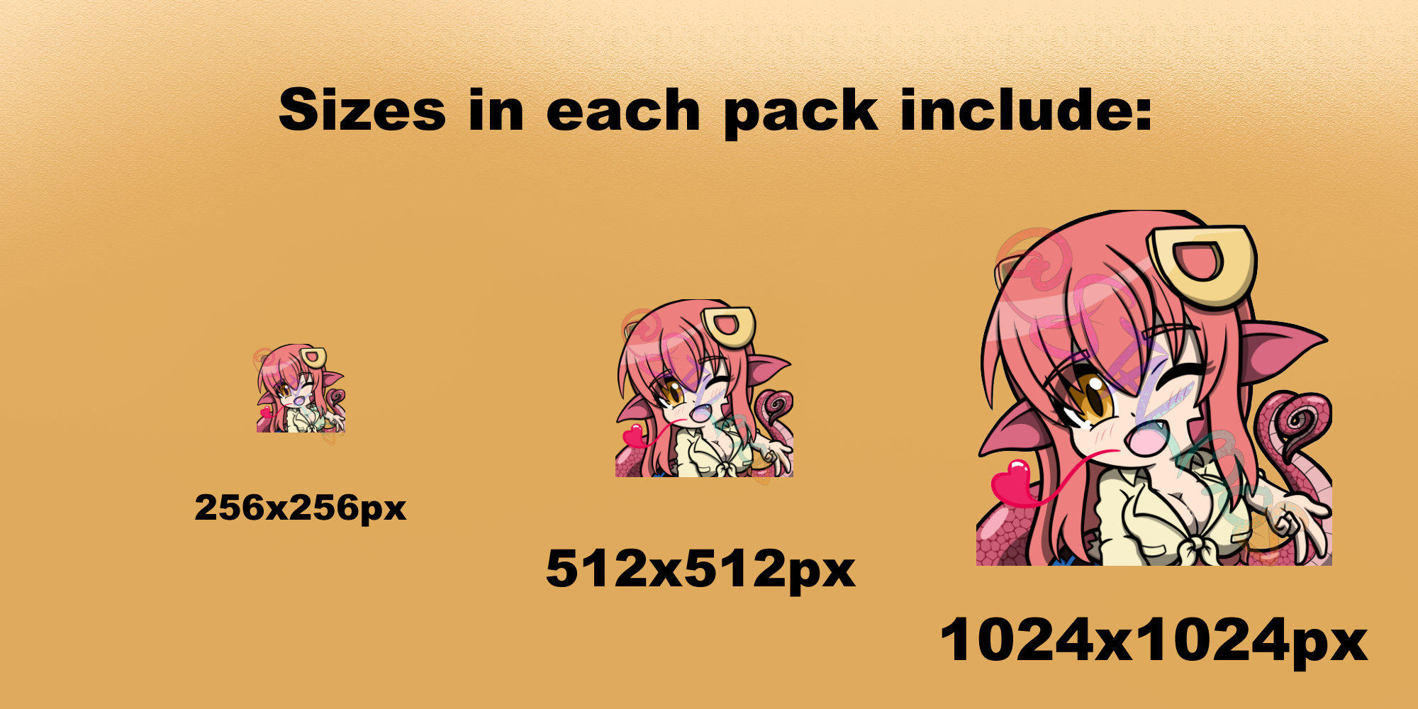 Monster Musume Emotes for Discord and Twitch (individual Packs; Miia ...