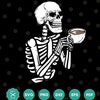 Skeleton Drinking Coffee Png, Skull Png, Sublimation Designs, Skeleton ...
