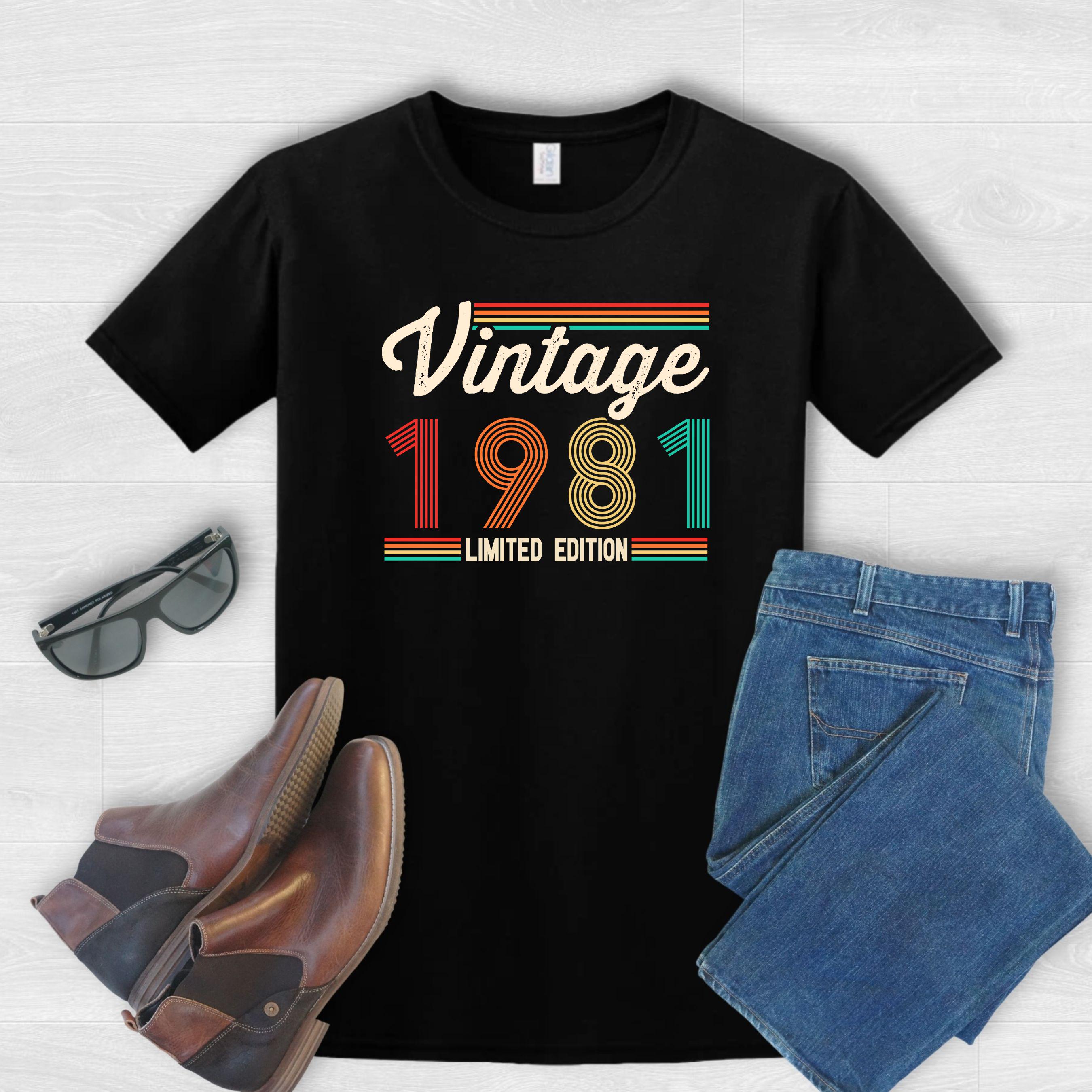 Vintage 1981 Svg, Retro 1981 Birthday Gift, 1981 Birthday Svg, 1981 ...