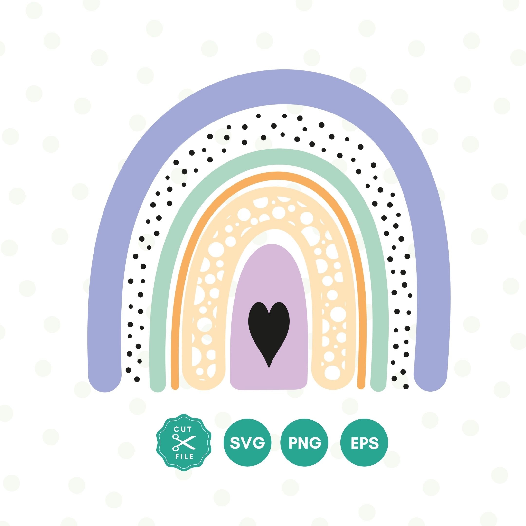 Rainbow PNG Vector 12pcs Pastel rainbow Rainbow Clip Art Rainbow SVG ...