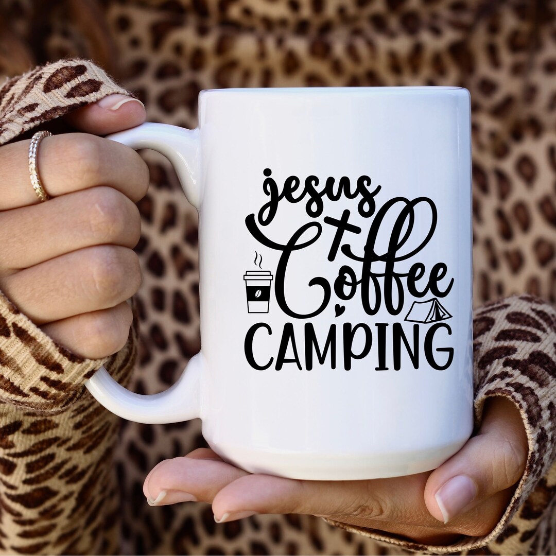 Jesus Camping Coffee Svg, Jesus Coffee Quote Png, Christian Png, God ...