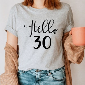 Hello 30 Svg, Hello Thirty SVG, Digital Download, Dxf, Png, 30th ...