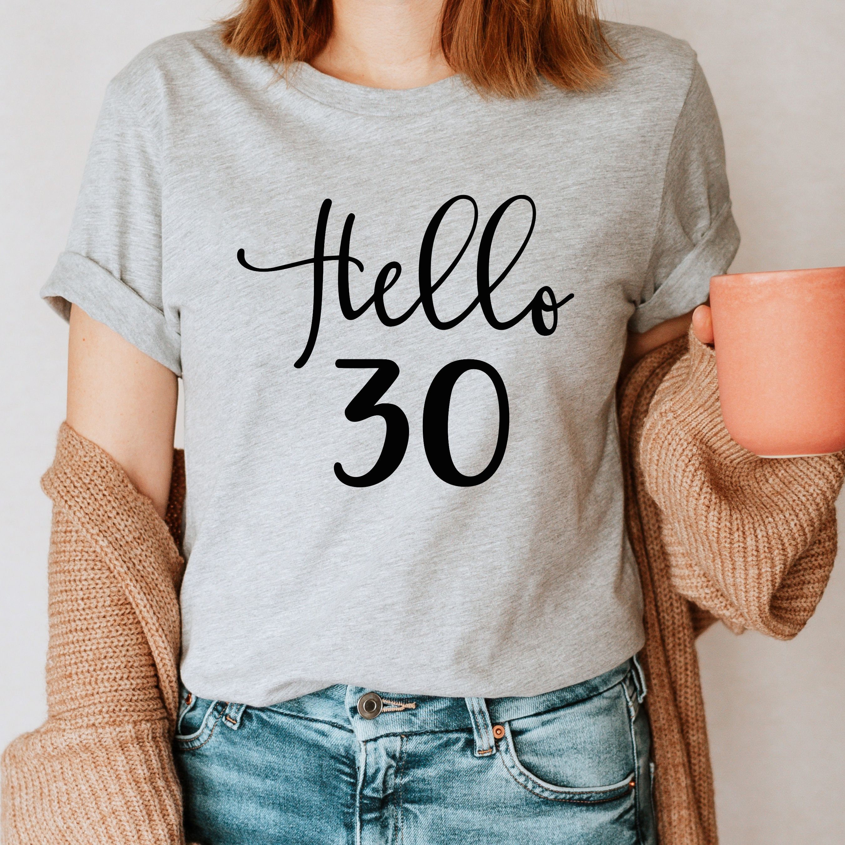 Hello 30 Svg, Hello Thirty SVG, Digital Download, Dxf, Png, 30th ...