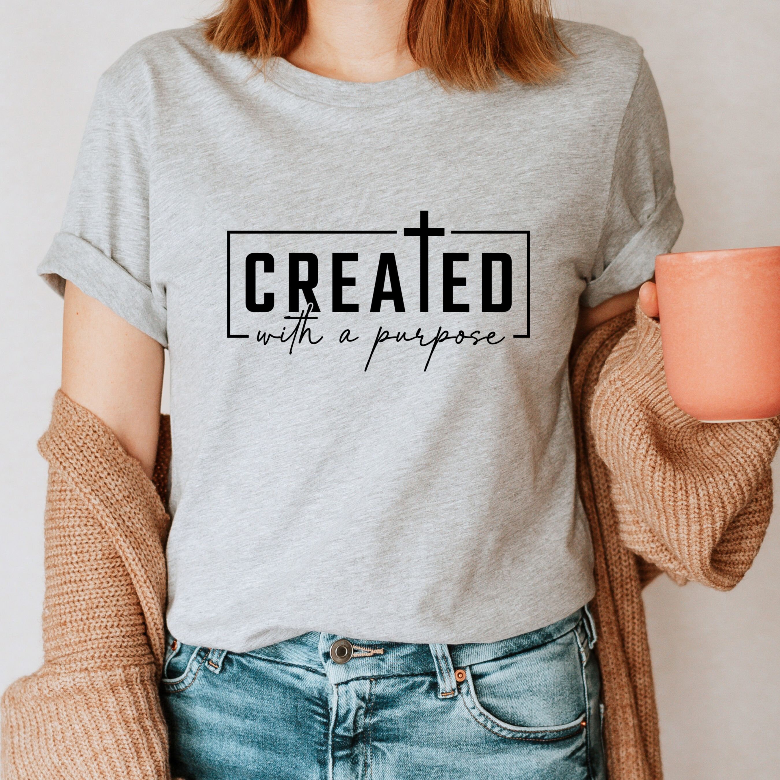 Created With a Purpose SVG PNG Christian Svg Easter Svg - Etsy