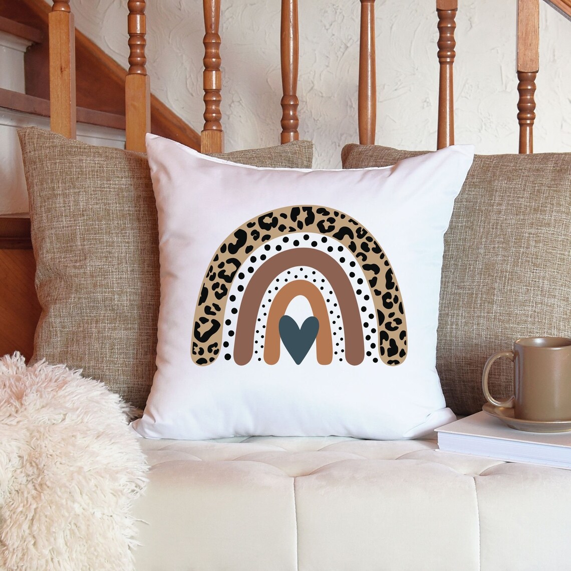 Boho Rainbow SVG Leopard Rainbow SVG Rainbow Cut File - Etsy