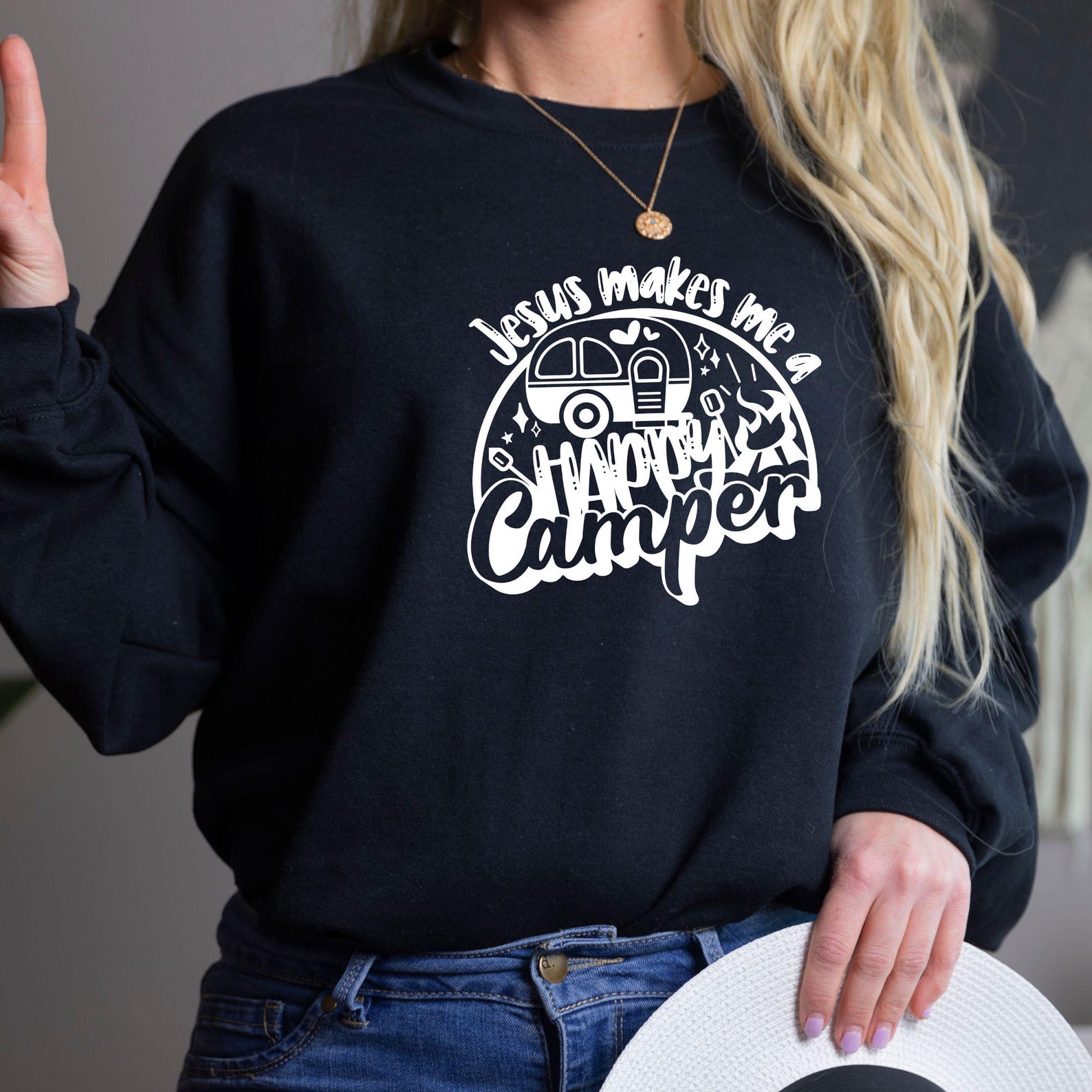 Happy Camper Svg, Jesus Camping Svg, Camping Svg, Camper, Adventure Svg ...