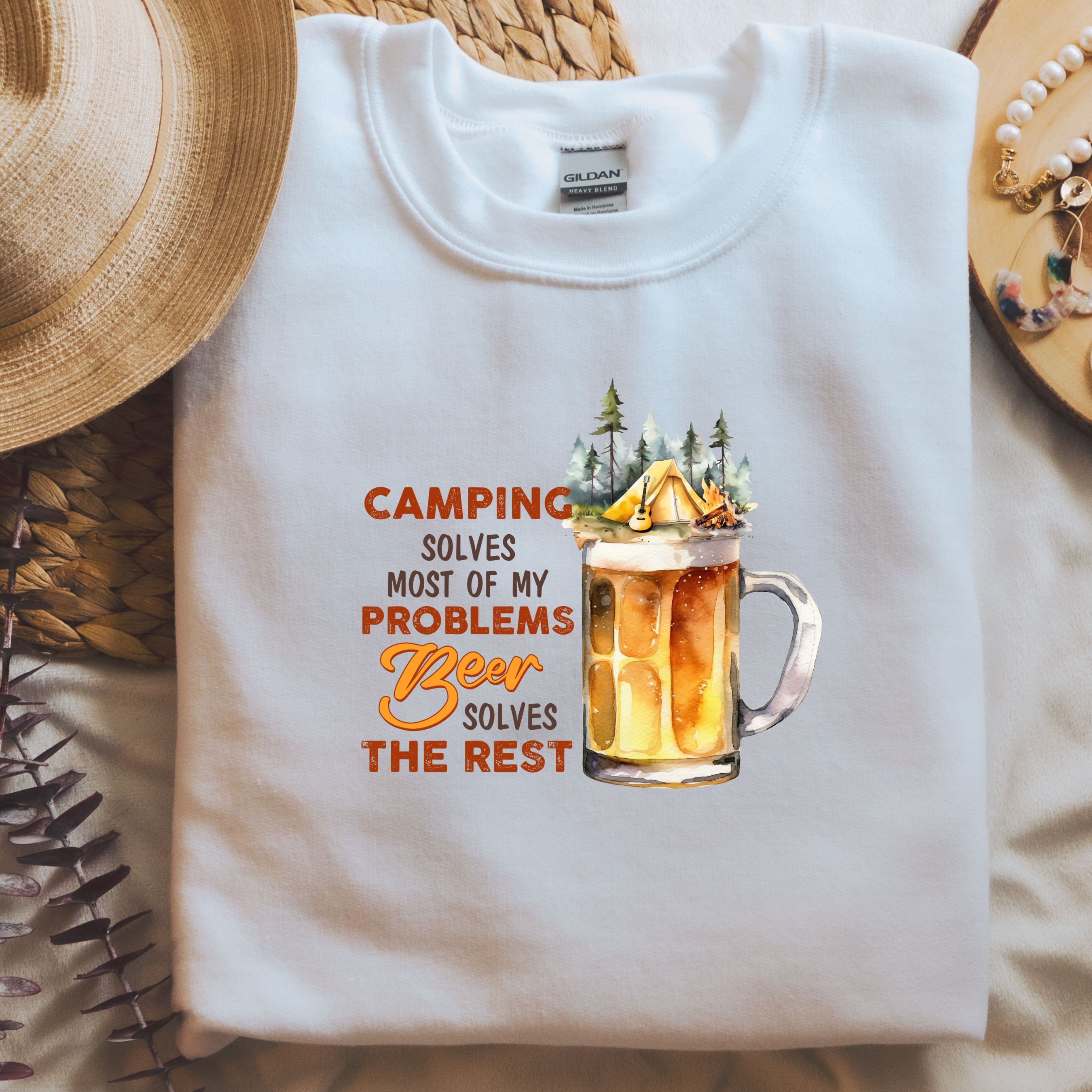 Funny Camping Png, Camping Beer Png, Campfire Png, Camping T-shirt ...