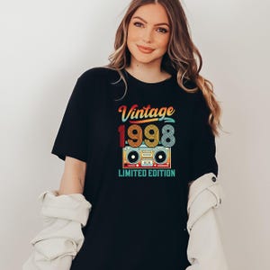Vintage 1998 Svg, 1998 Shirt Svg, Limited Edition, Birthday Decor ...