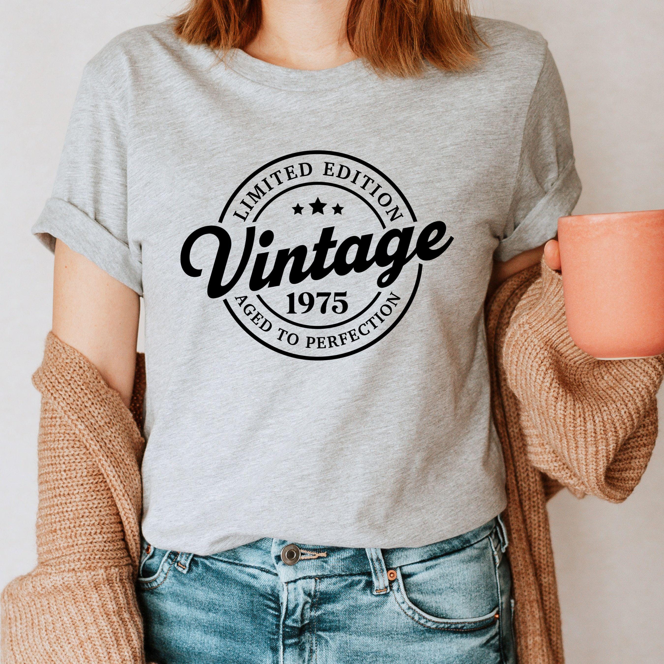 Vintage 1975 Svg, Retro 50th Birthday Gift, 50th Birthday Svg, 1975 ...