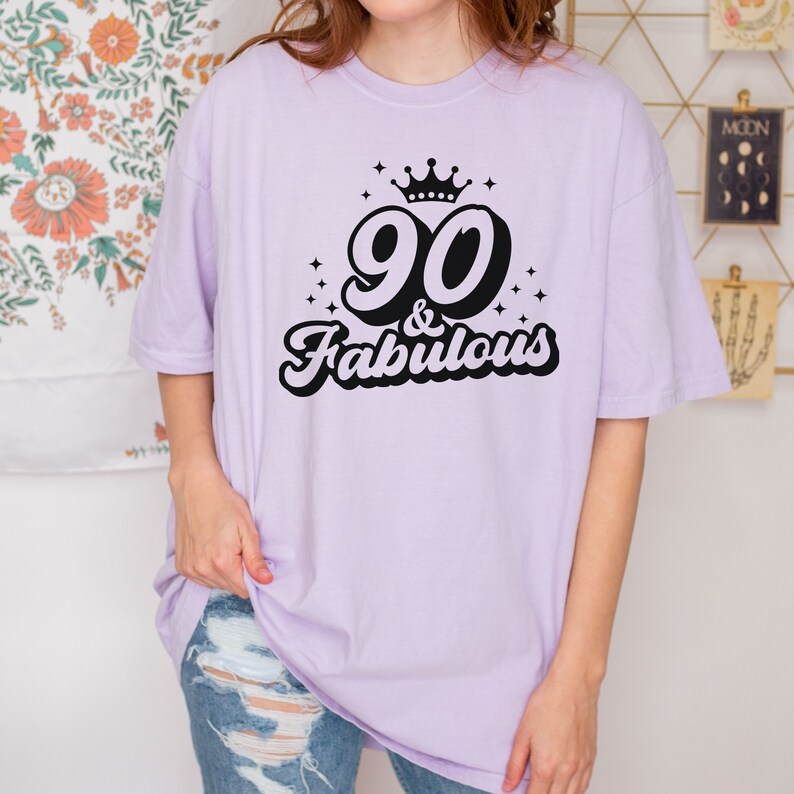 90 and Fabulous SVG 90th Birthday SVG Ninety Birthday Shirt - Etsy UK