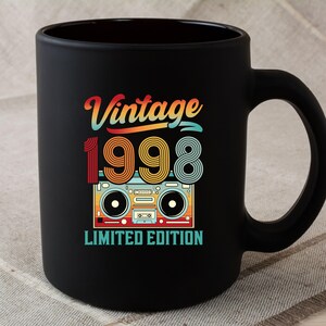 Vintage 1998 Svg, 1998 Shirt Svg, Limited Edition, Birthday Decor ...