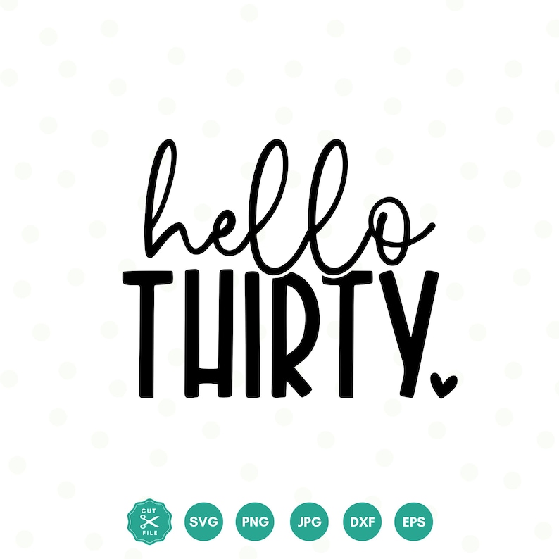 Hello Thirty Svg, 30th Birthday Svg, Thirty Birthday Shirt Svg, 30th ...