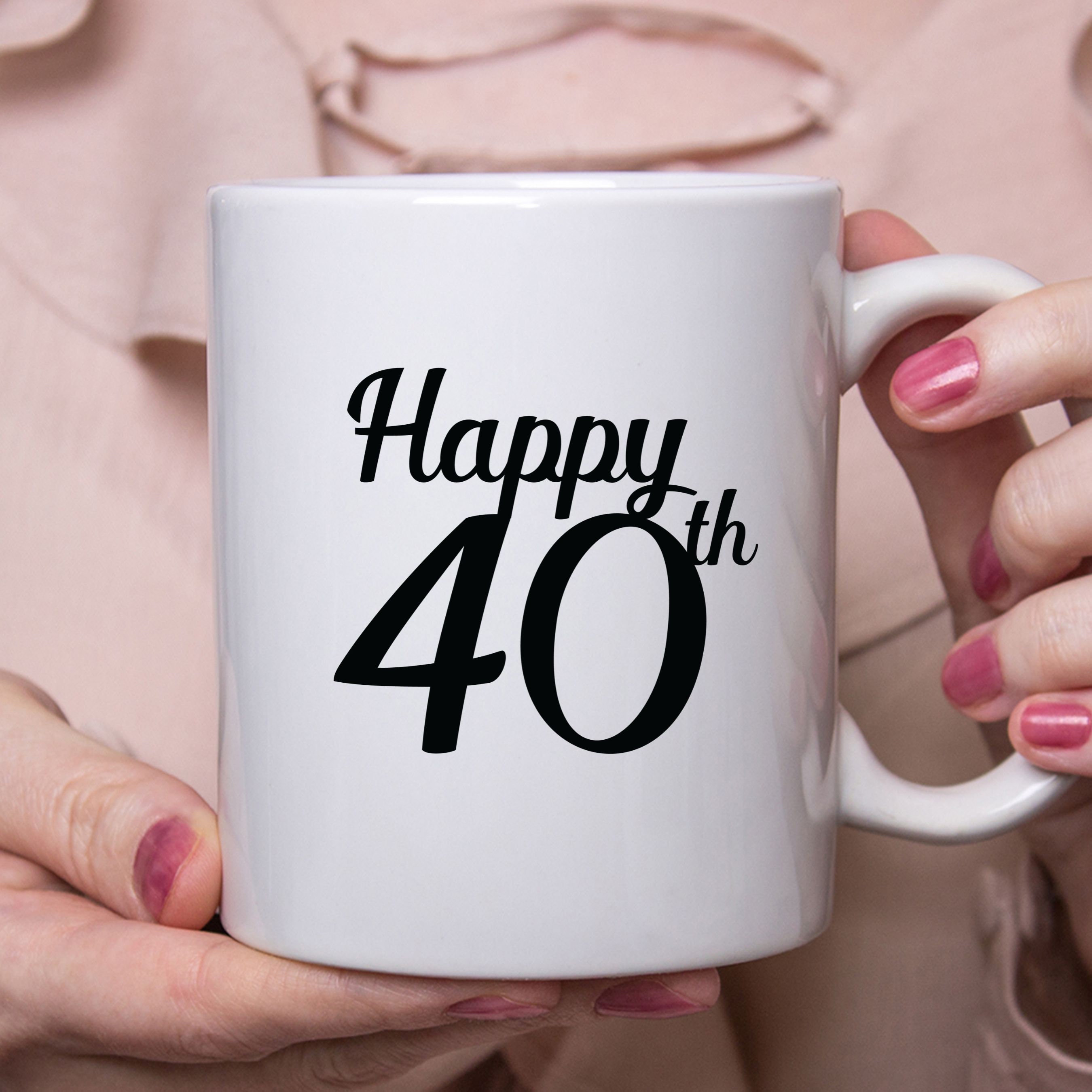 Happy 40th Anniversary Cake Topper SVG, 40th Birthday Svg, Digital Cutting File, Clipart in Eps ...