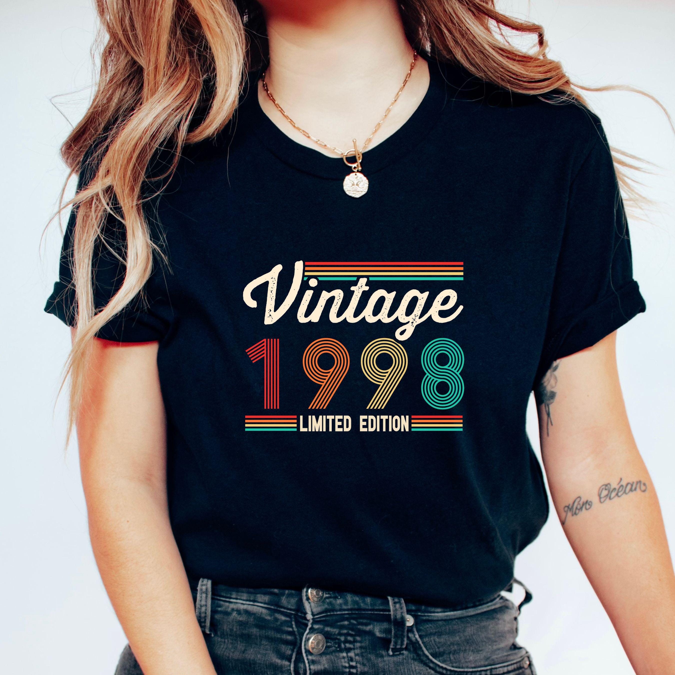 Vintage 1998 Svg, Retro Birthday Gift, 1998 Shirt Svg, Birthday Deco ...
