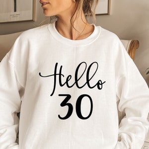 Hello 30 Svg, Hello Thirty SVG, Digital Download, Dxf, Png, 30th ...