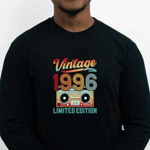 Vintage 1996 Svg, 1996 Shirt Svg, Limited Edition, Birthday Decor ...