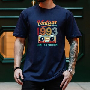 Vintage 1993 Svg, 1993 Shirt Svg, Limited Edition, Birthday Decor ...