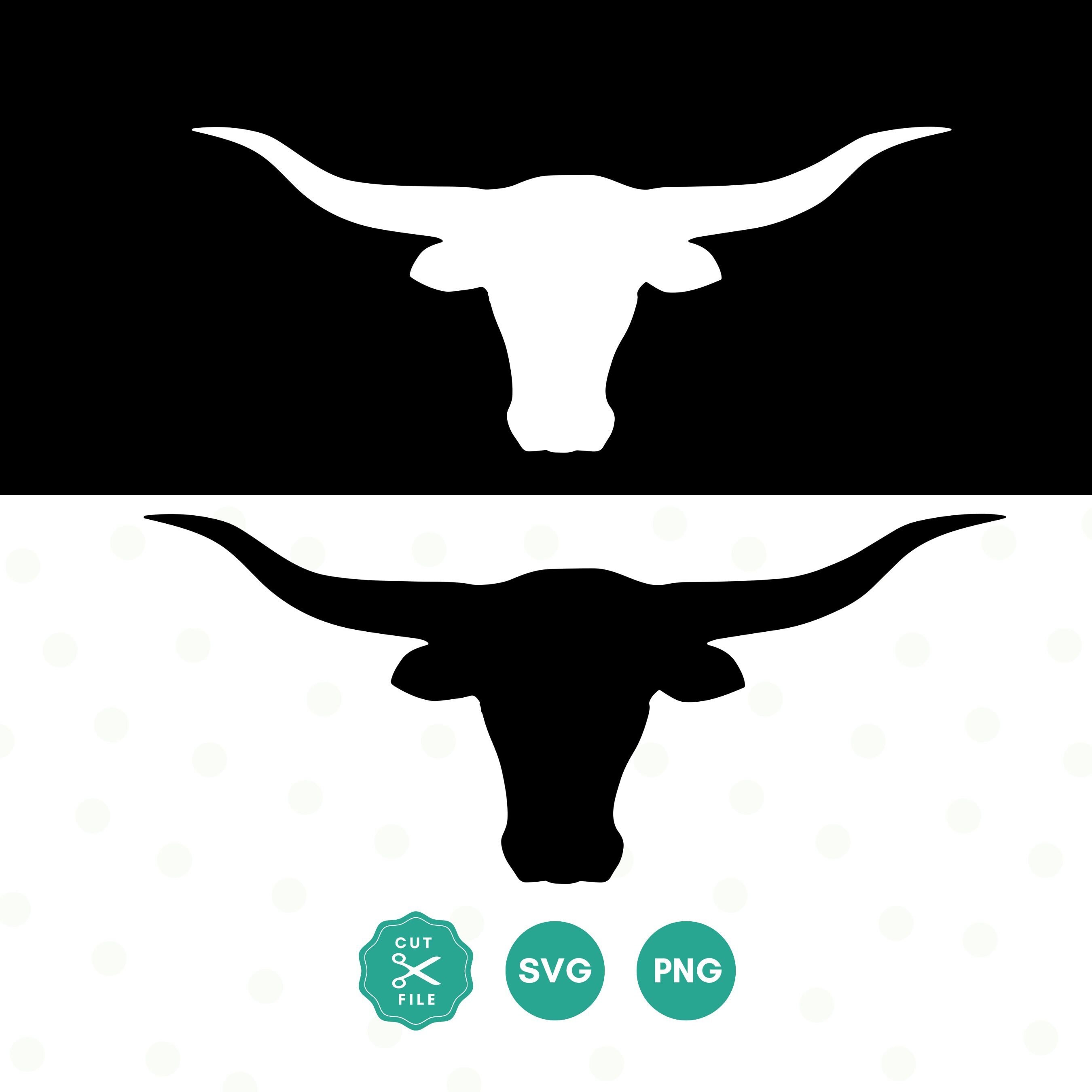 Texas Longhorn Head Instant Download SVG, PNG, Digital Download, Bull ...