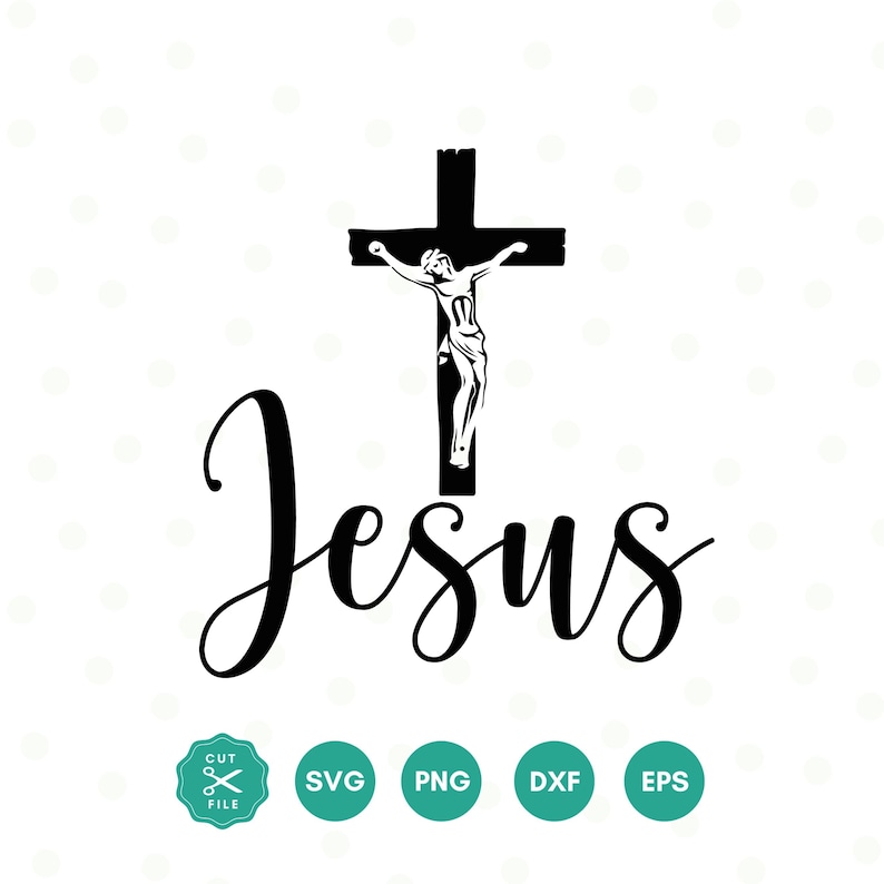 Jesus Cross SVG Easter Jesus Cut Files Cross Vector Faith - Etsy